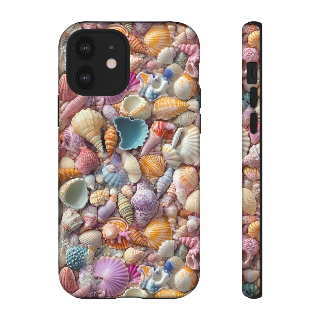 Seashell Phone Case: 3D Coastal Design, Dual Layer Protection - Etsy