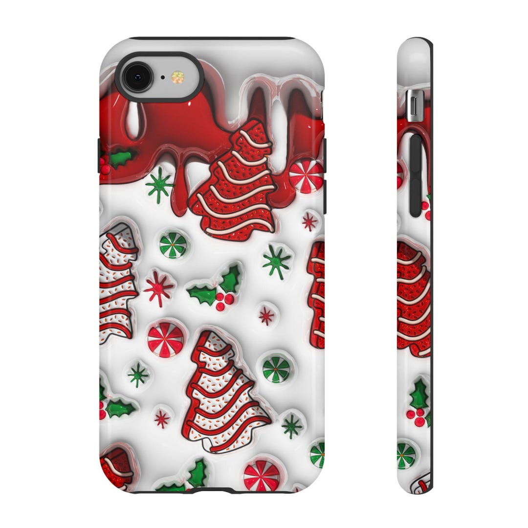 Christmas 3D Effect Winter Phone Case Cover for iPhone 16 15 Pro Max ...
