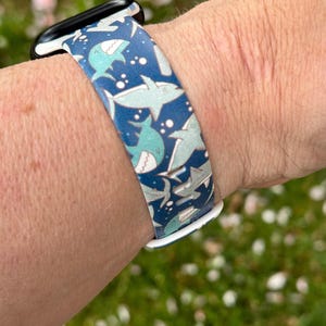 Ocean Sharks Watch Band for Apple Watch Samsung Compatible 20mm 22mm 38 ...