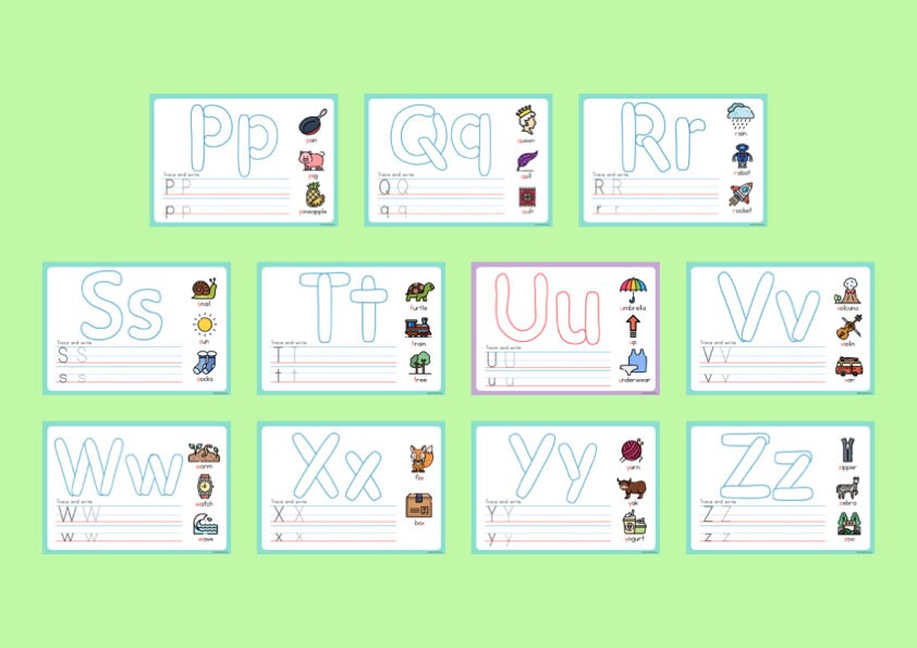 Alphabet Playdough Mats (with Tracing) - Etsy