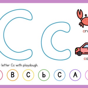 Alphabet Playdough Mats + Letter Matching - Etsy