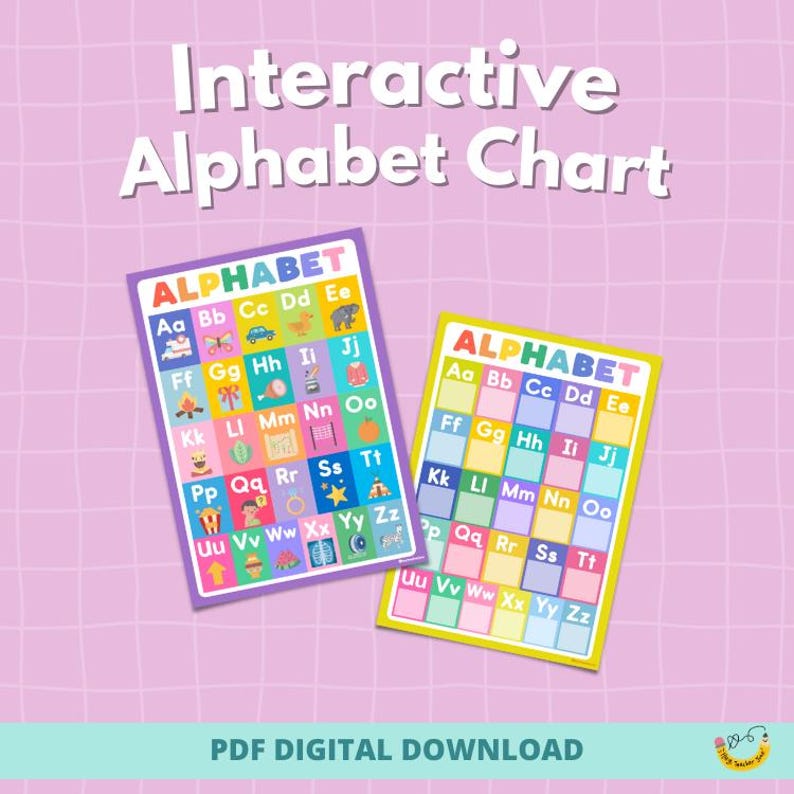 Alphabet Chart - Beginning Sounds - Etsy