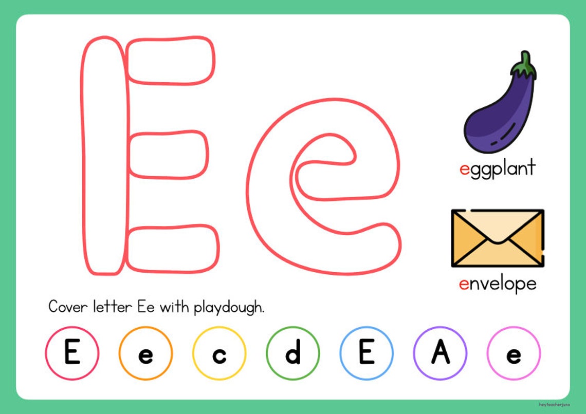 Alphabet Playdough Mats Letter Matching - Etsy
