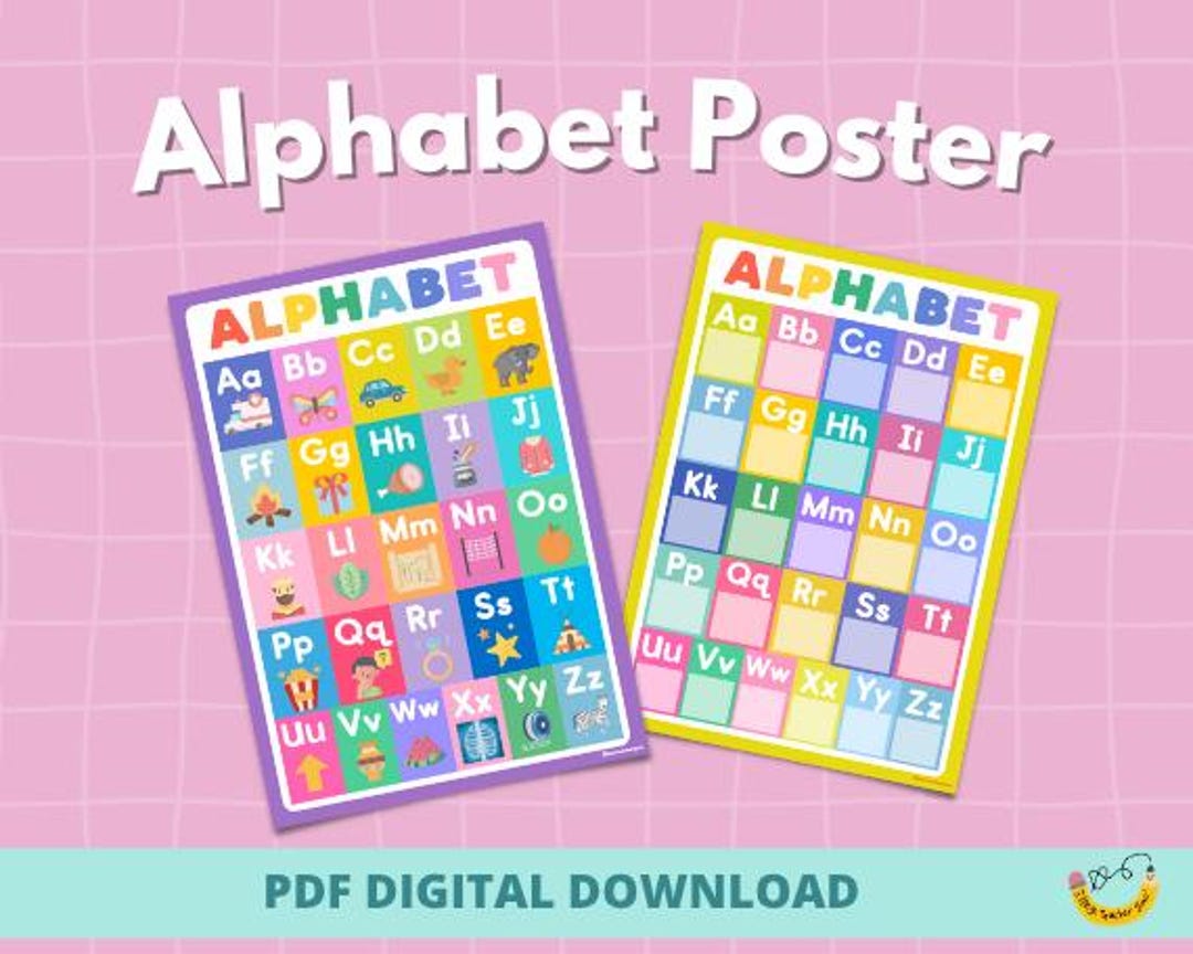 Alphabet Poster - Beginning Sounds - Etsy Australia