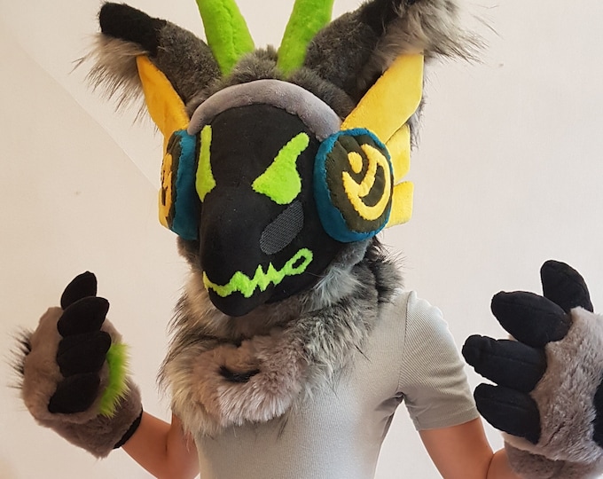 FURSUIT Premade Partial Protogen Head, Paws, Tail - Etsy