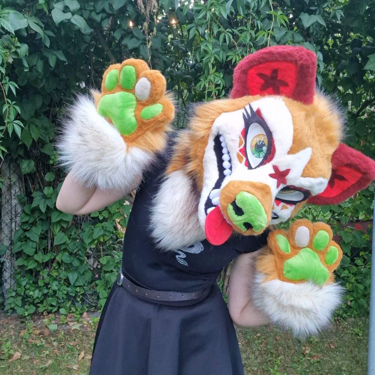 Hyena Cute Toony Fursuit Mini Partial With Magnet Dreadlocks - Etsy ...