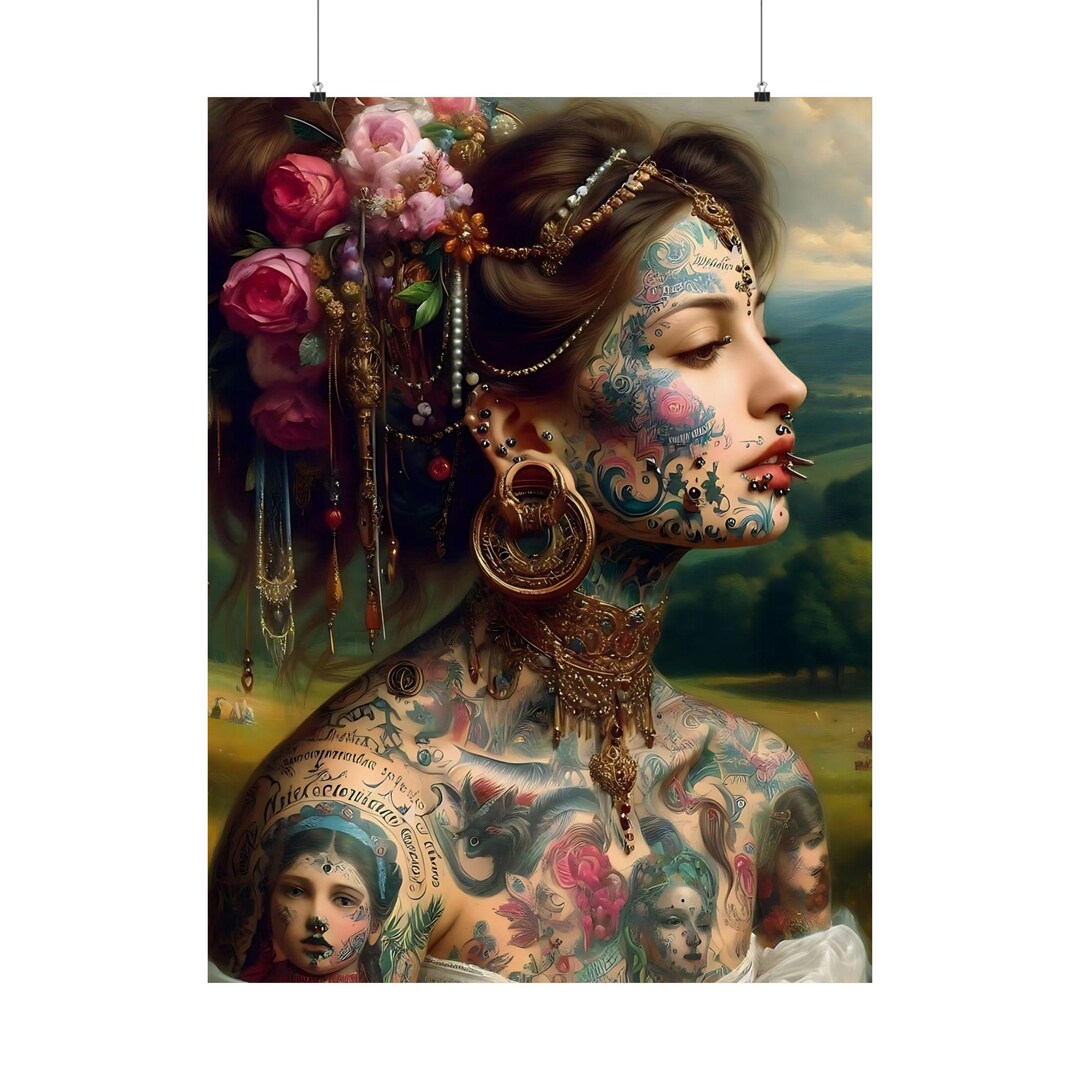 Baroque Maiden Matte Poster 30x40 Vertical Image, Home Decor, College ...