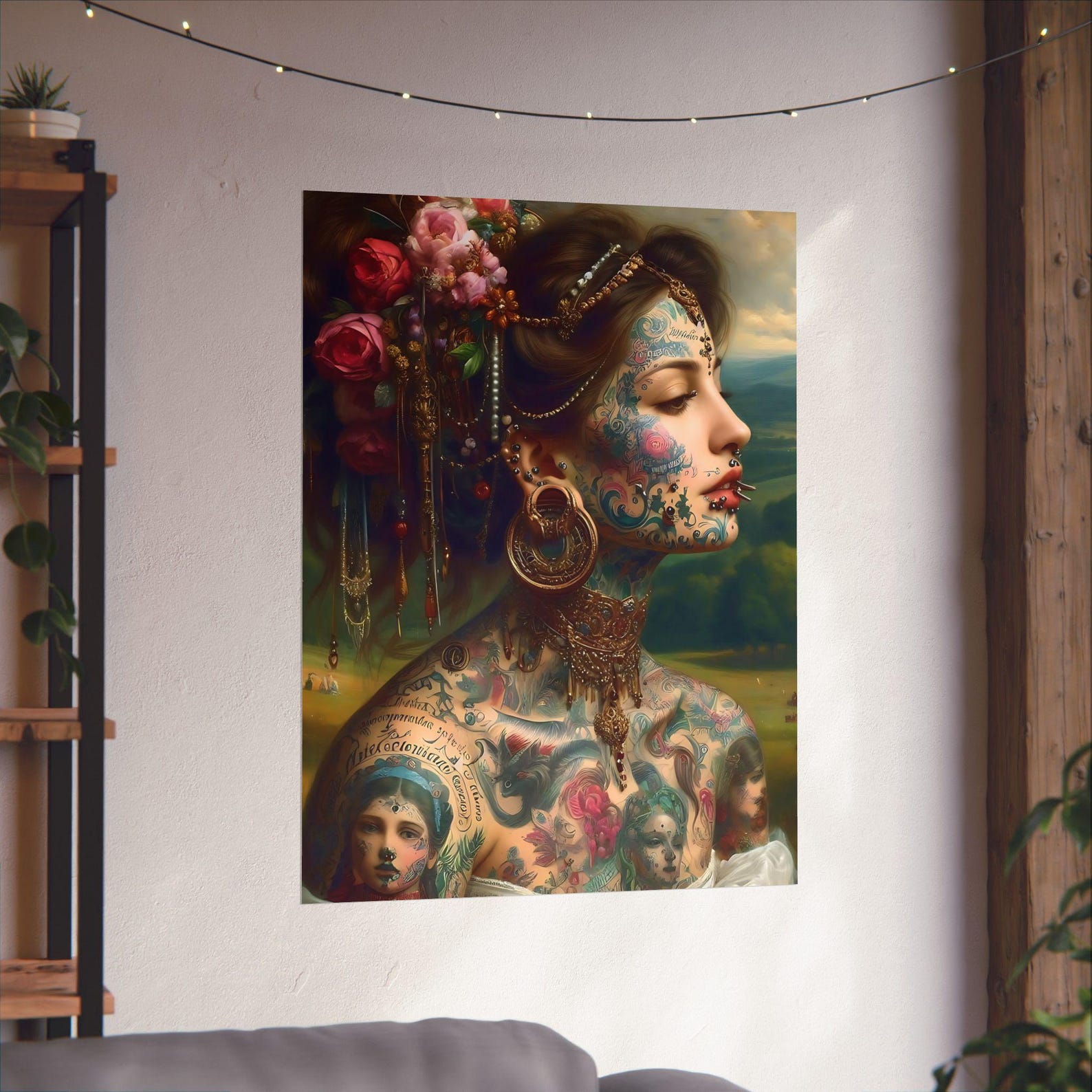 Baroque Maiden Matte Poster 30x40 Vertical Image, Home Decor, College ...