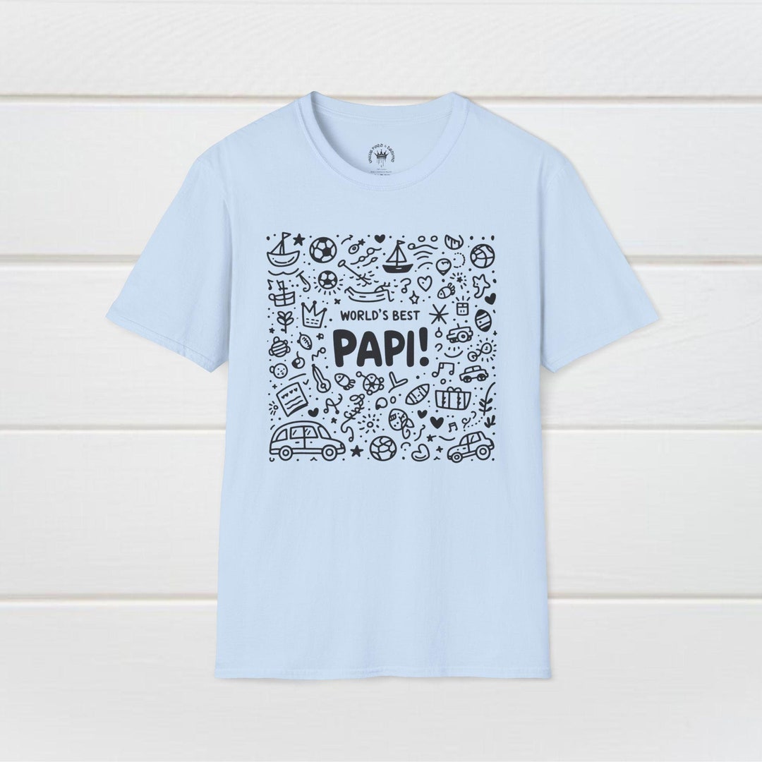 World's Best Papi Doodle T-shirt, Doodle Papi T-shirt, Cute Papi T ...