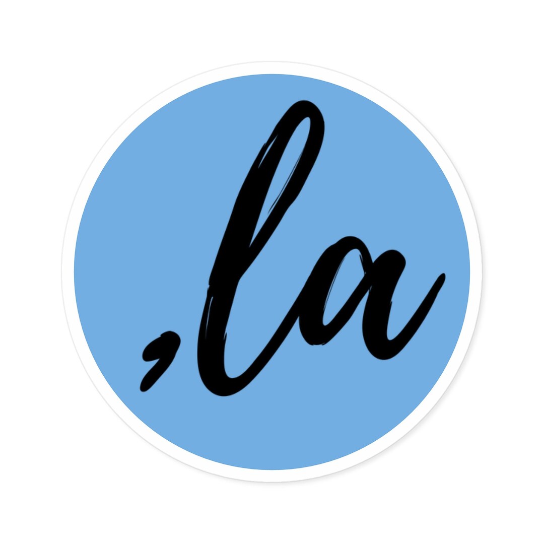 Comma La Blue Custom Round Sticker Madam President, Kamala Harris ...