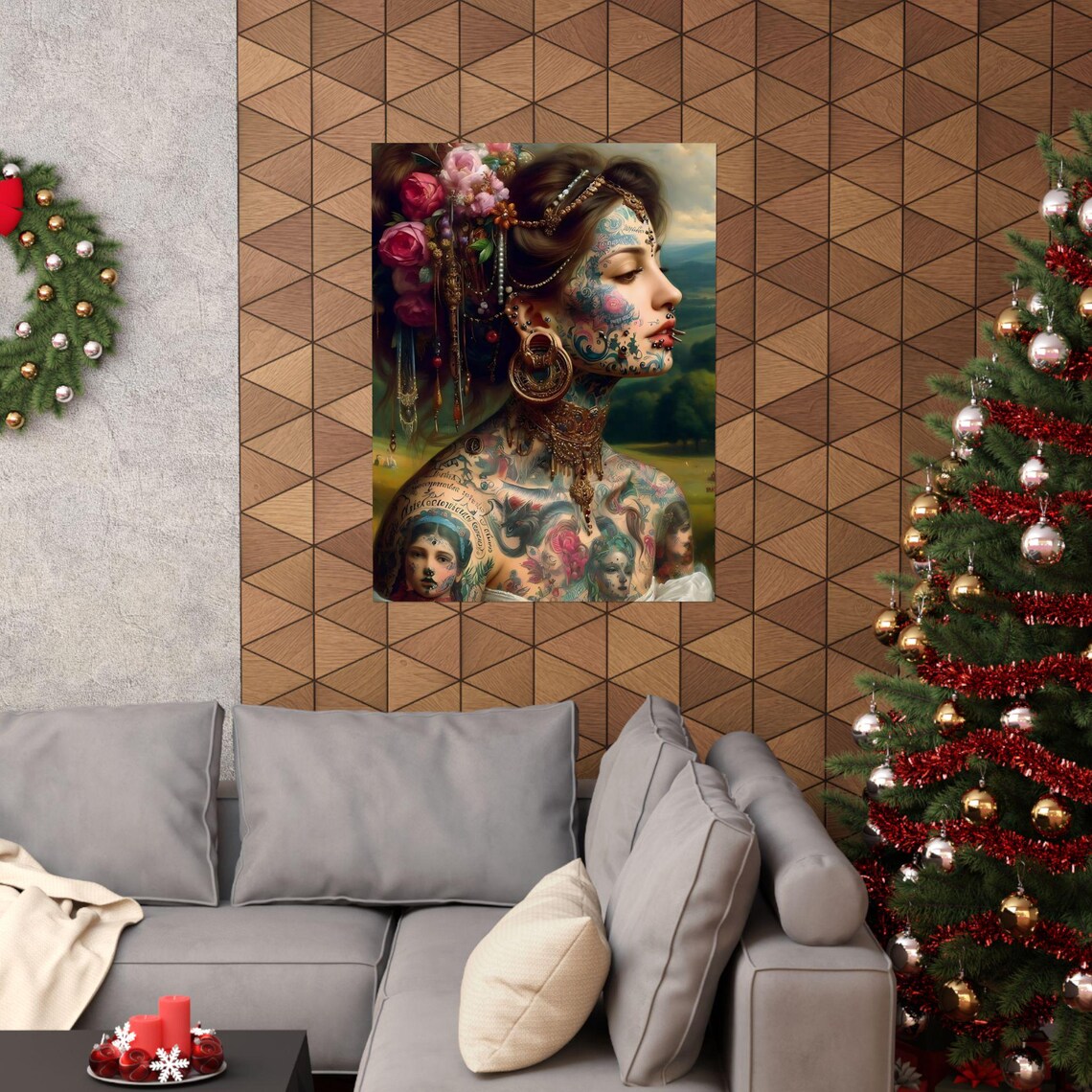 Baroque Maiden Matte Poster 30x40 Vertical Image, Home Decor, College ...