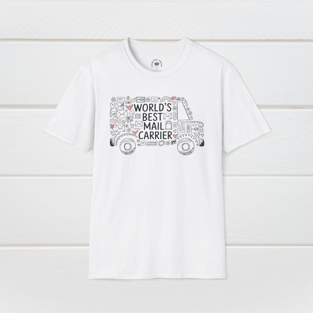 World's Best Mail Carrier Doodle T-shirt, Mail Carrier Shirt, Rural ...