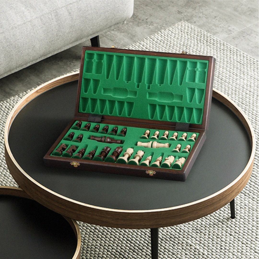 Chess Set With Board 16 Inch Beautiful Large Wooden Chess Game Set Wood ...