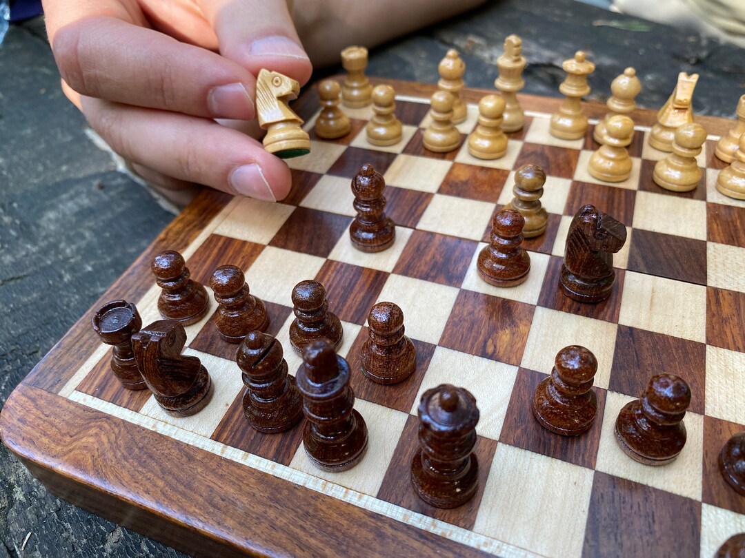 Mini Chess Set, Wooden Chess Set for Adults, Chess Board, Chess Set ...
