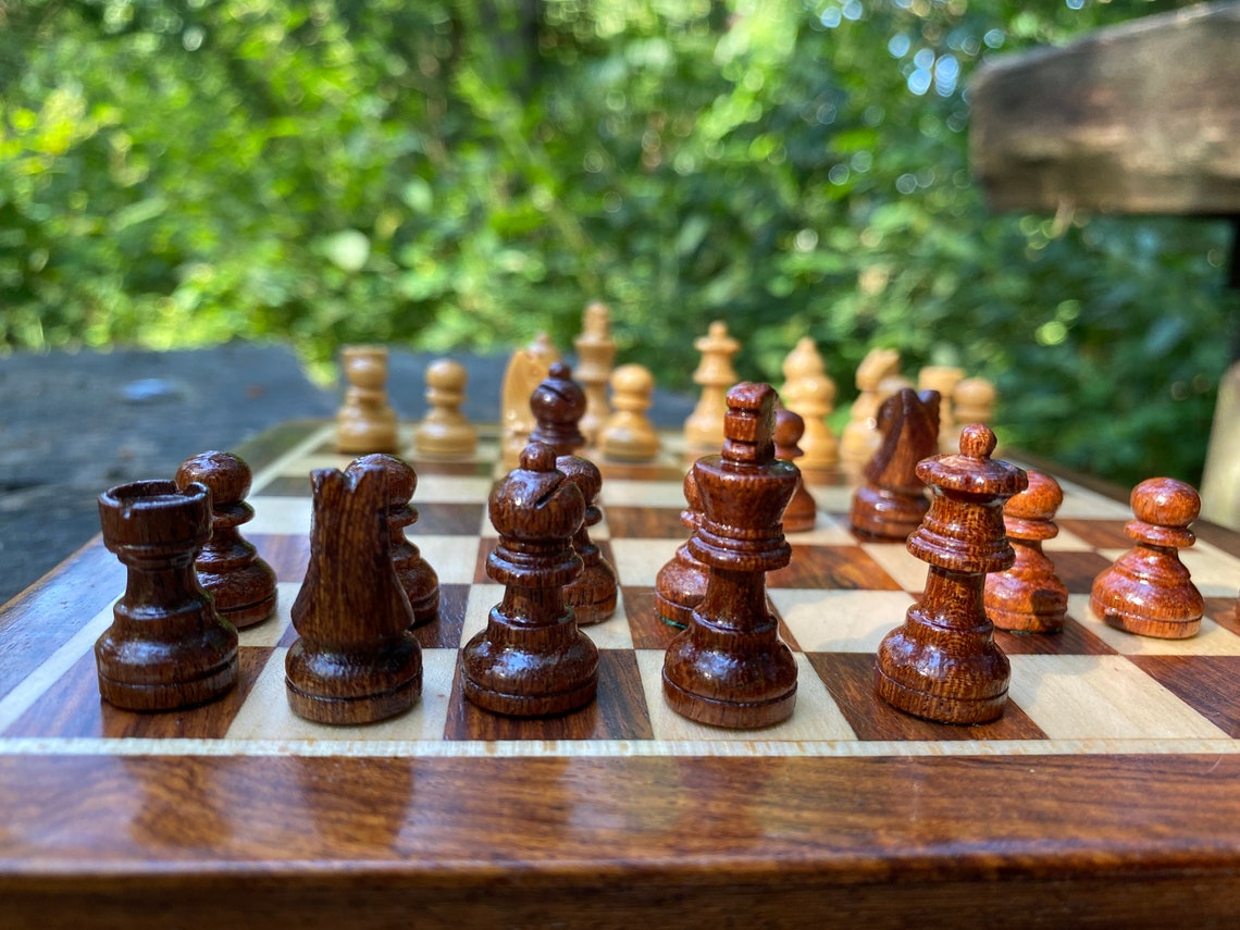 Travel Chess Set Mini Chess Set Magnetic Wooden Chess Sets - Etsy