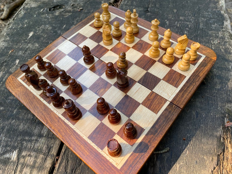 Mini Chess Set Wooden Chess Set for Adults Chess Board - Etsy