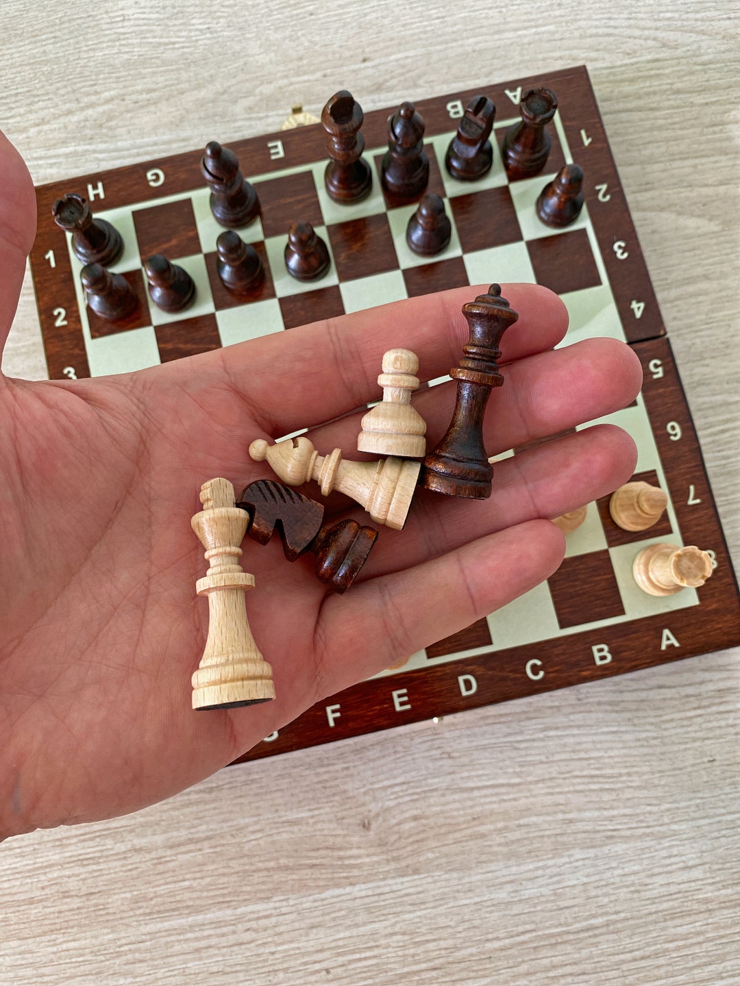 Magnetic Mini Chess Chessboard 7.8 Inch 20 Cm - Etsy