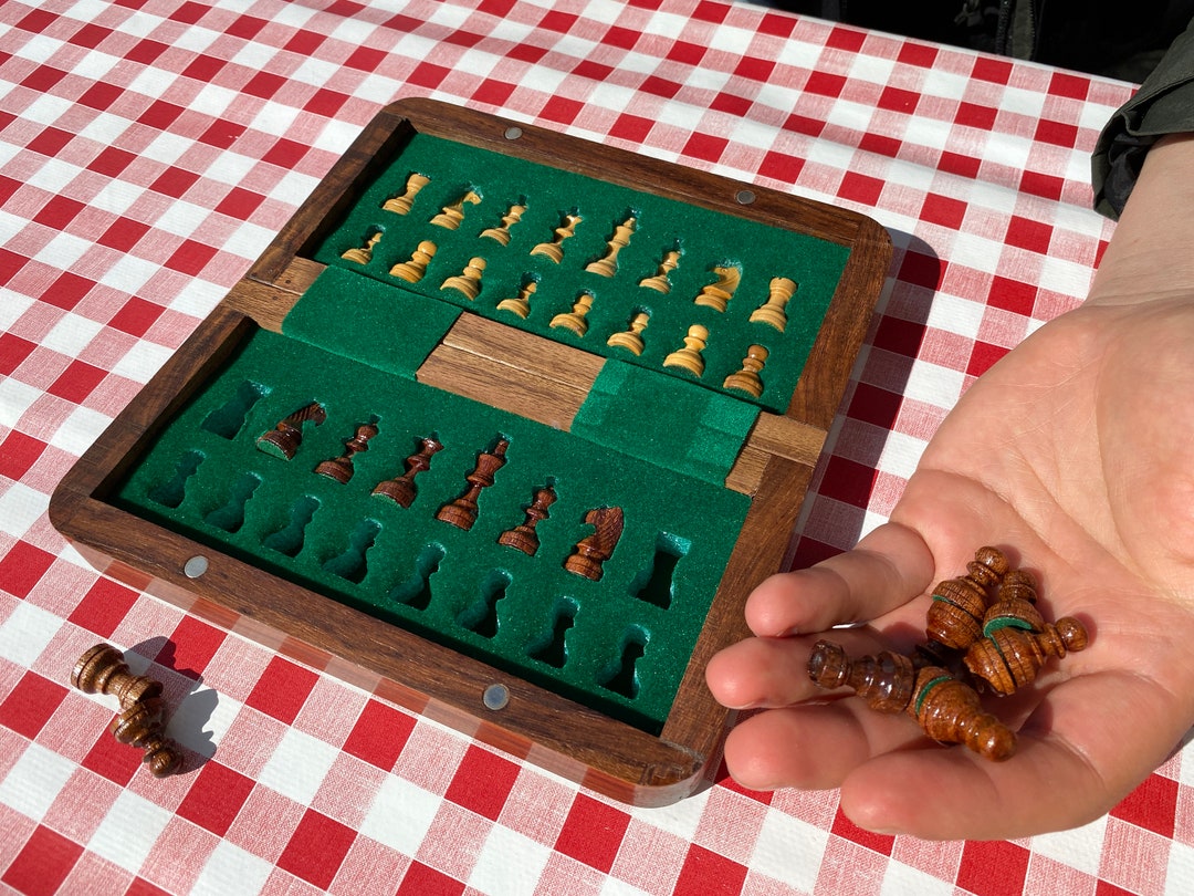 Mini Chess Set Wooden Chess Set for Adults Chess Board - Etsy