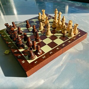 Magnetic Mini Chess Chessboard 7.8 Inch 20 Cm - Etsy