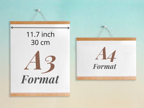12 Inch Poster Hanger Wooden Magnetic Poster Hanger wooden - Etsy