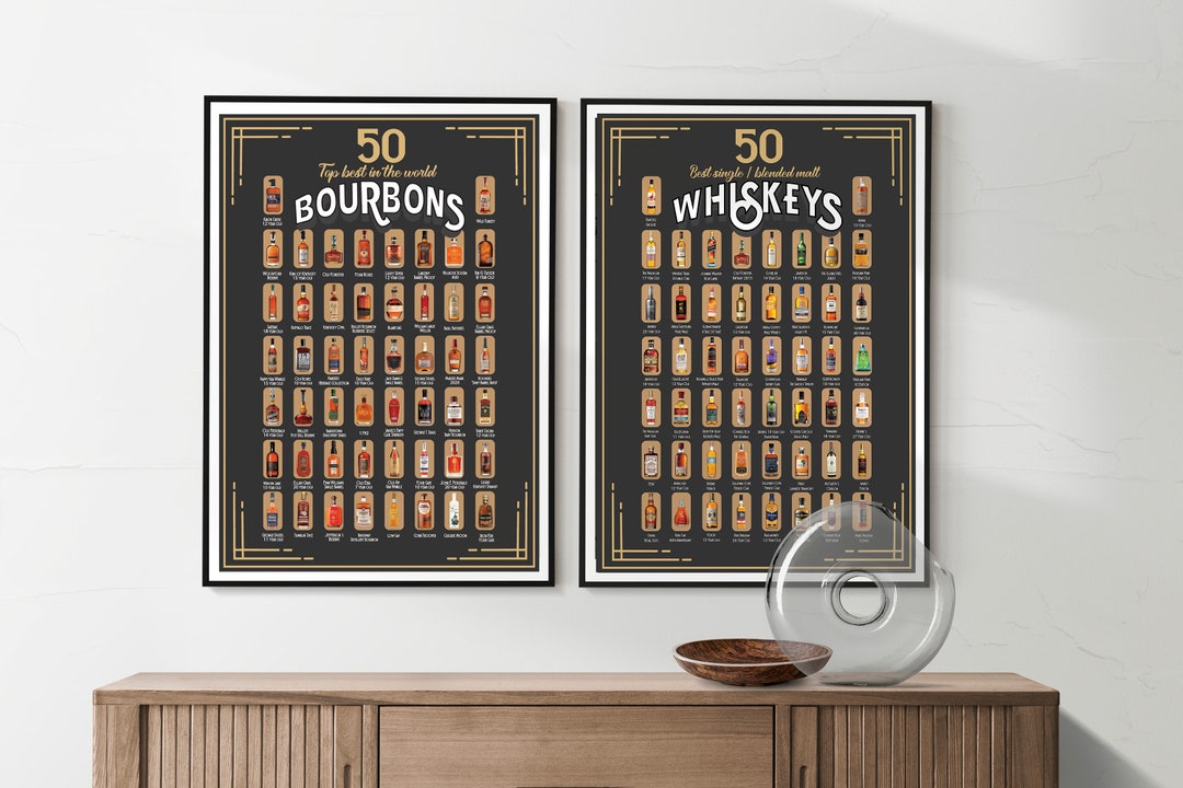 50 Best Single and Blended Malt Whiskey Poster Deluxe Edition A3 Wall ...