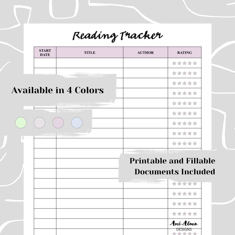 Reading Tracker – Planner, Personal, Books, Organization, Productivity ...