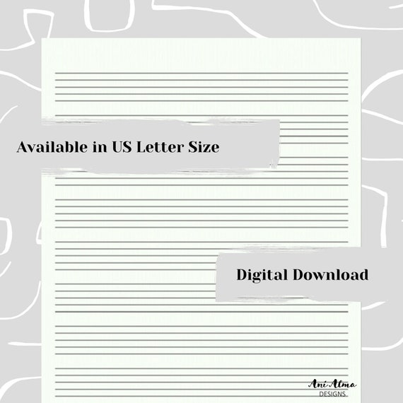 Blank Sheet Music Printable US Letter Size Instant - Etsy