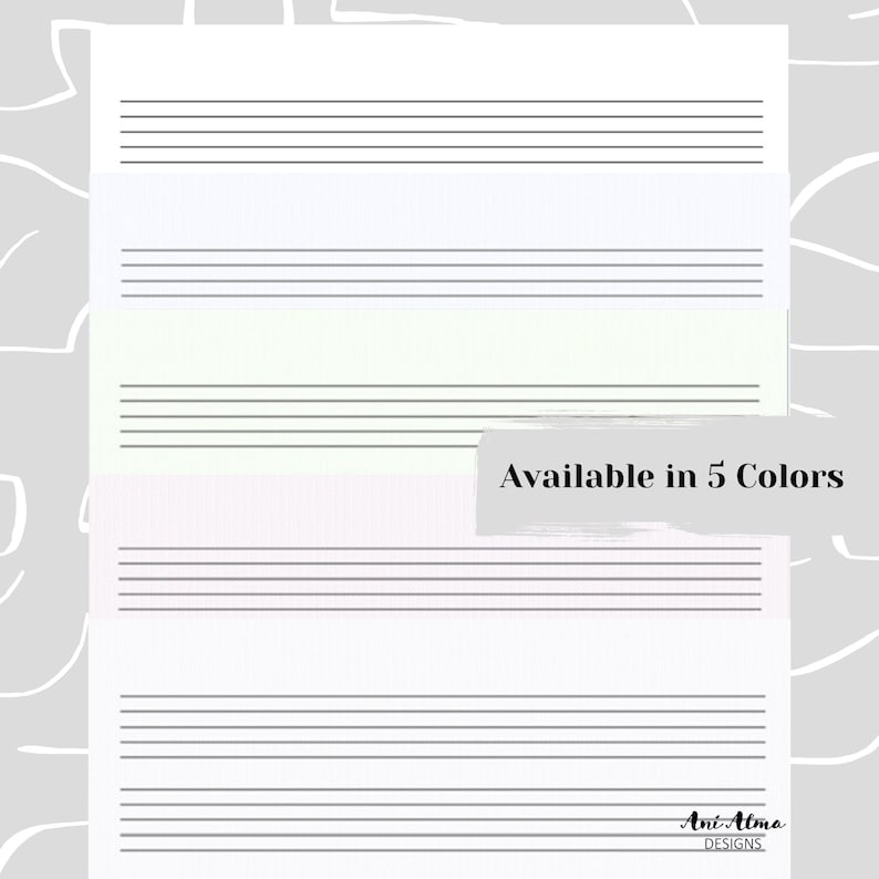 Blank Sheet Music – Printable, US Letter Size, Instant Download - Etsy