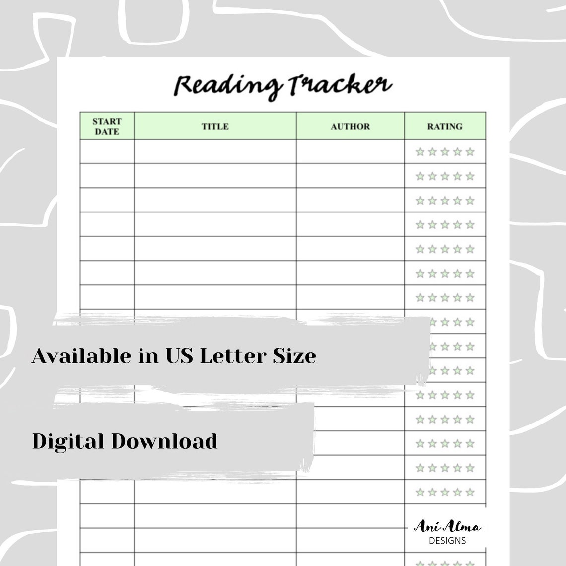 Reading Tracker Planner Personal Books Organization - Etsy