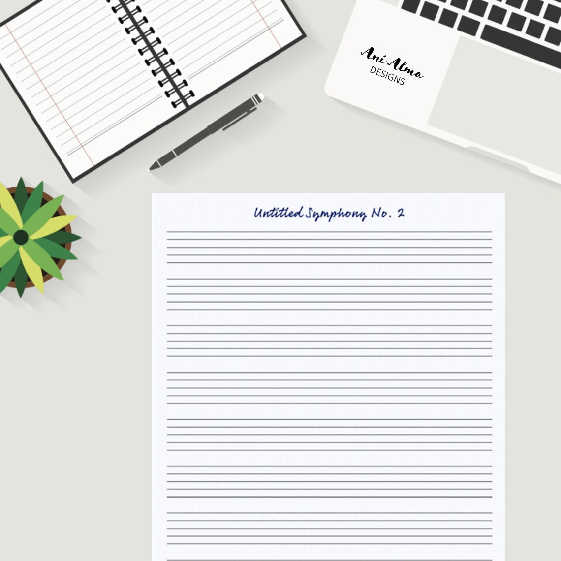Blank Sheet Music – Printable, US Letter Size, Instant Download - Etsy