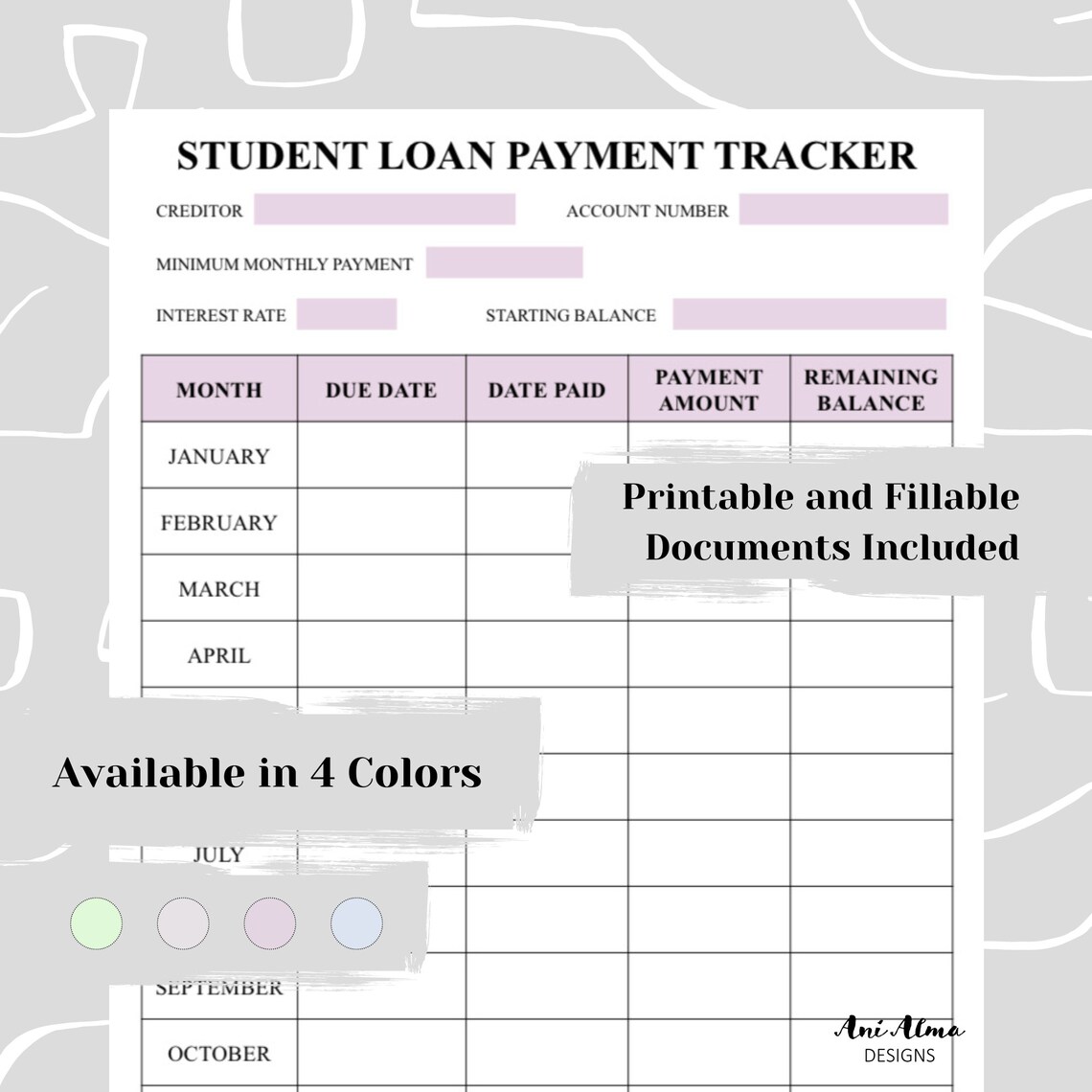 Student Loan Payment Tracker – Planner, Personal, Business ...