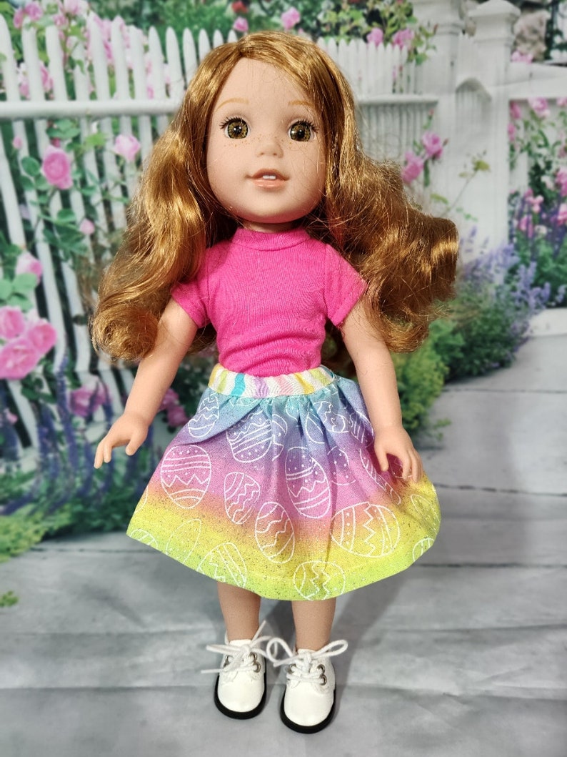 Wellie Wisher Easter Outfit: Skirt & Velcro Shirt - Etsy