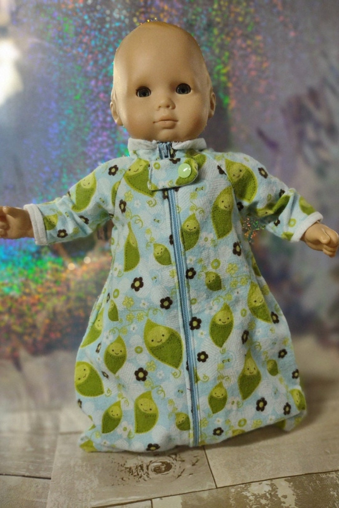 15-inch Doll Sleeper: Smiling Peapod Sack for Bitty Baby - Etsy