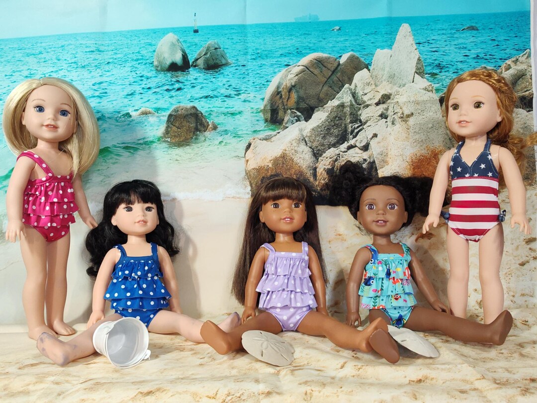Doll Bathing Suit: Two-piece & One-piece for 14.5" Dolls - Etsy