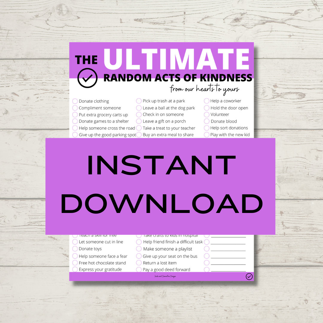 The ULTIMATE Random Acts of Kindness Checklist | 60+ Activities for All ...