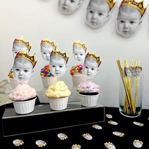 Custom Face Cupcake Topper - Notorious Big ONE First Birthday - 1st ...