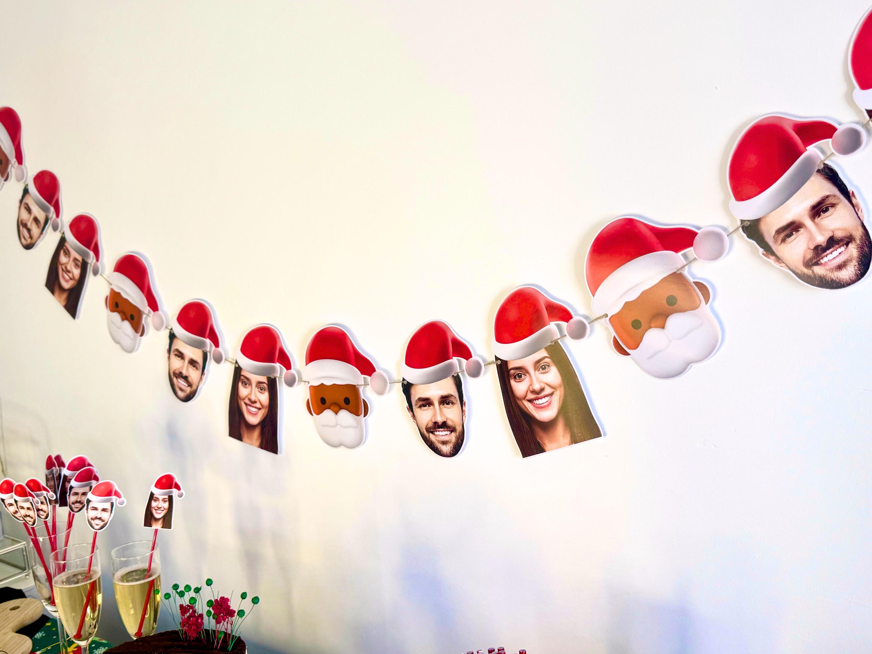 Personalized Christmas Face Banner - Custom Christmas Ornaments ...
