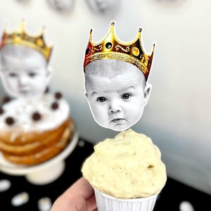 Custom Face Cupcake Topper - Notorious Big ONE First Birthday - 1st ...