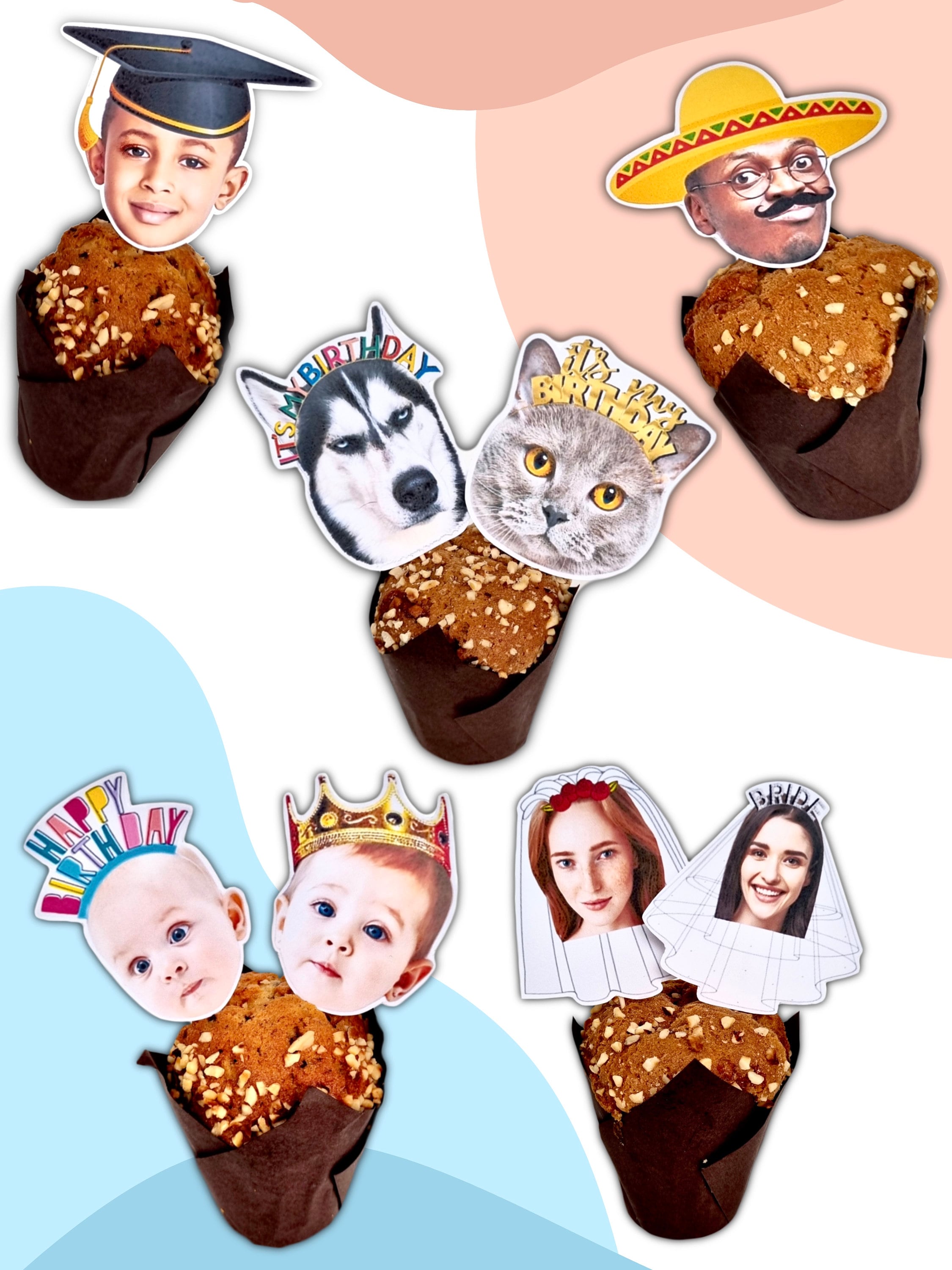 Custom Face Photo Cupcake Topper Bachelor Cupcake Topper - Etsy