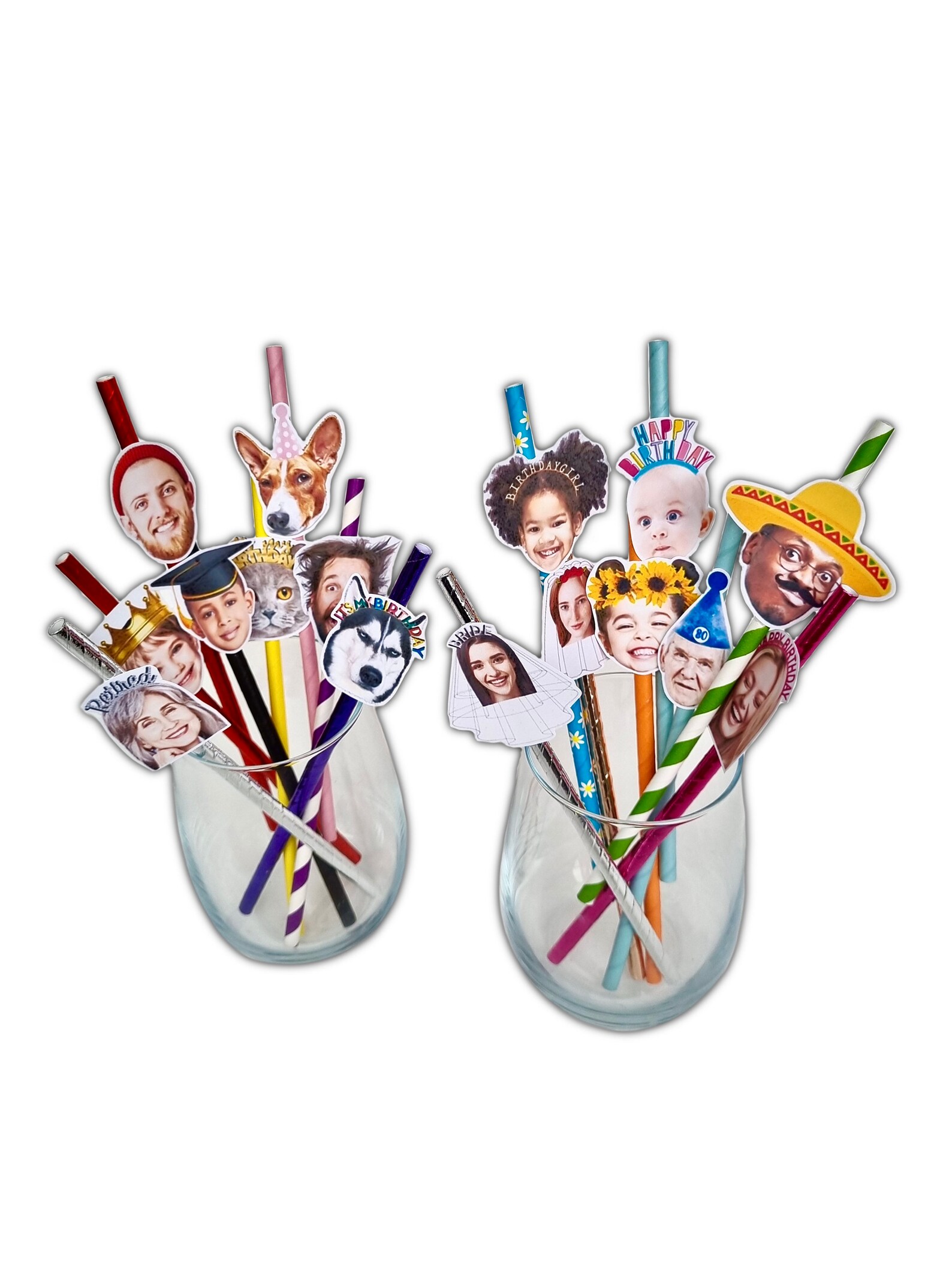 Custom Face Straws Personalized Straws Paper Straws - Etsy