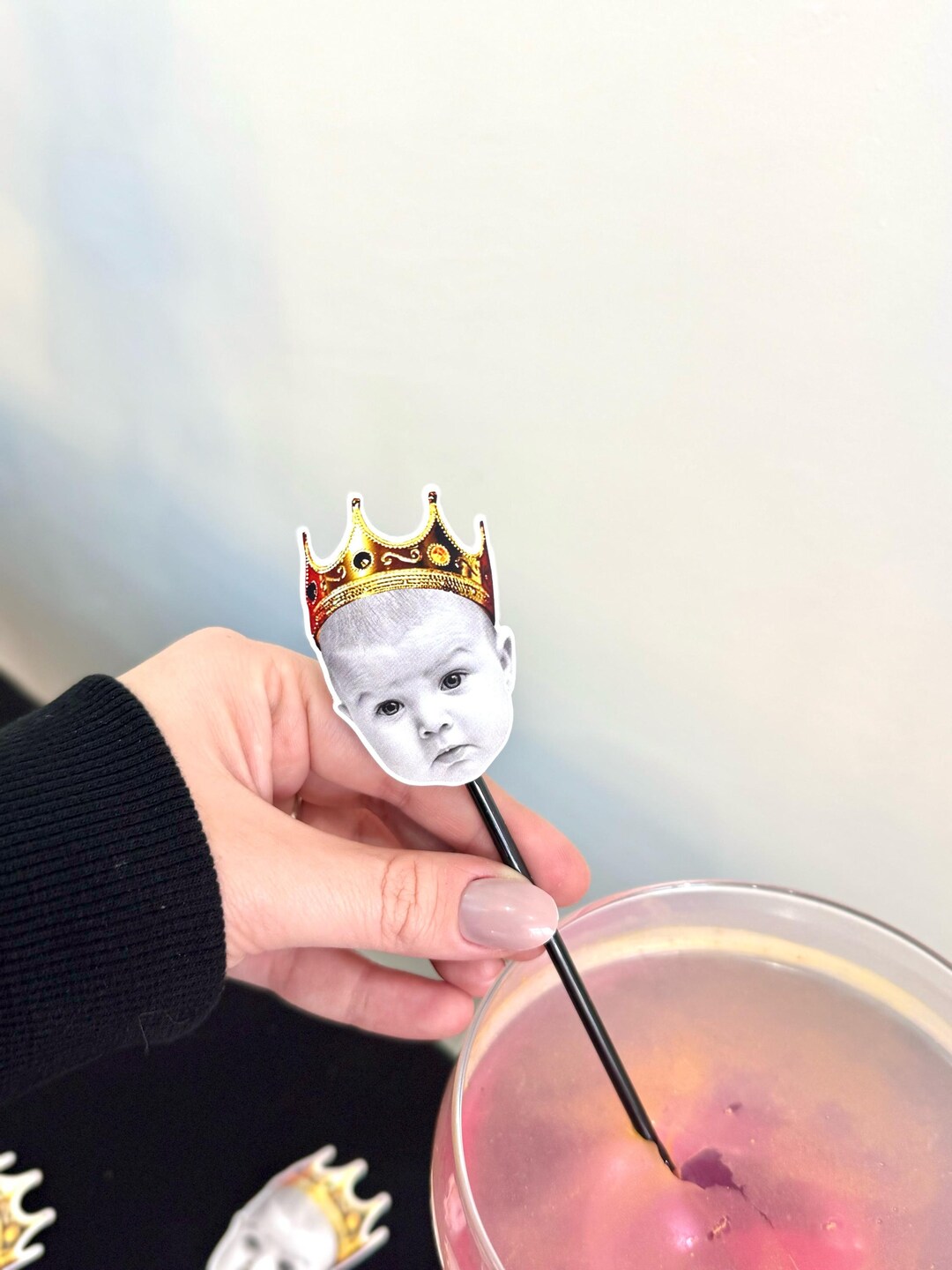 Custom Face Drink Stirrers - Notorious Big ONE First Birthday - 1st ...