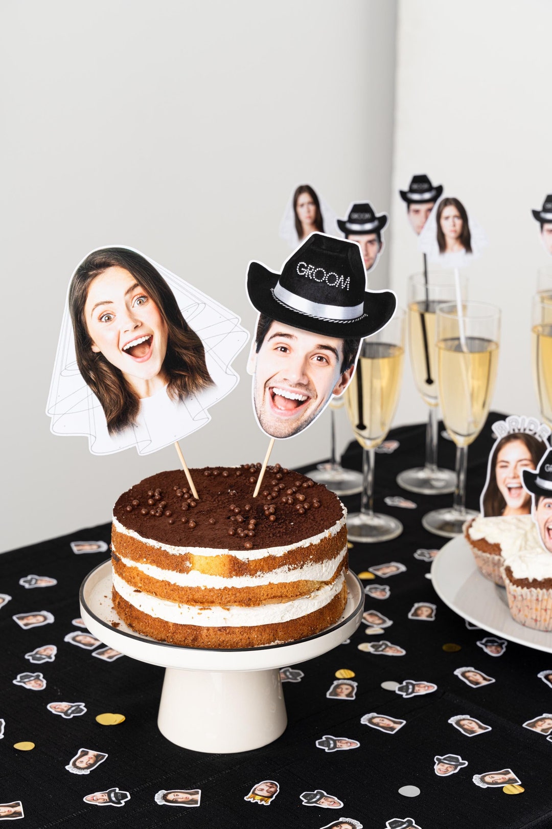 Custom Face Cake Topper - Funny Bachelorette Party Decor - 1st, 21st ...