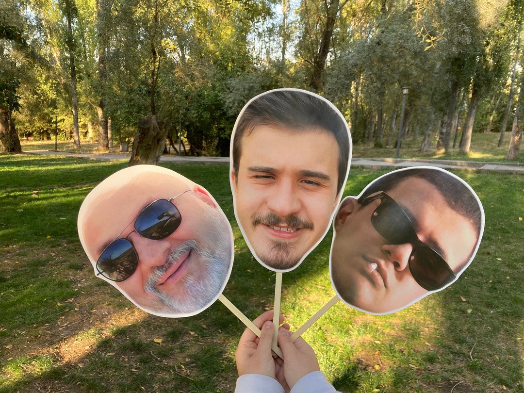 Custom Big Head on a Stick – Face Cutout Prop for 30th, 40th, 50th ...