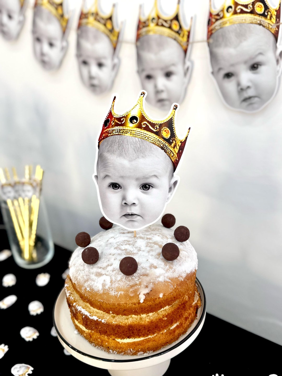 Custom Notorious Big ONE First Birthday Cake - 1st Birthday Cake Topper ...