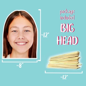 Custom Big Head on a Stick – Face Cutout Prop for 30th, 40th, 50th ...