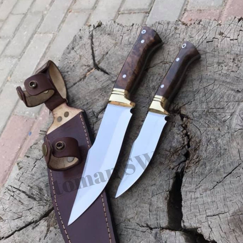 Hunting Knife Set Handcrafted Hunting Knife Double Set Two - Etsy
