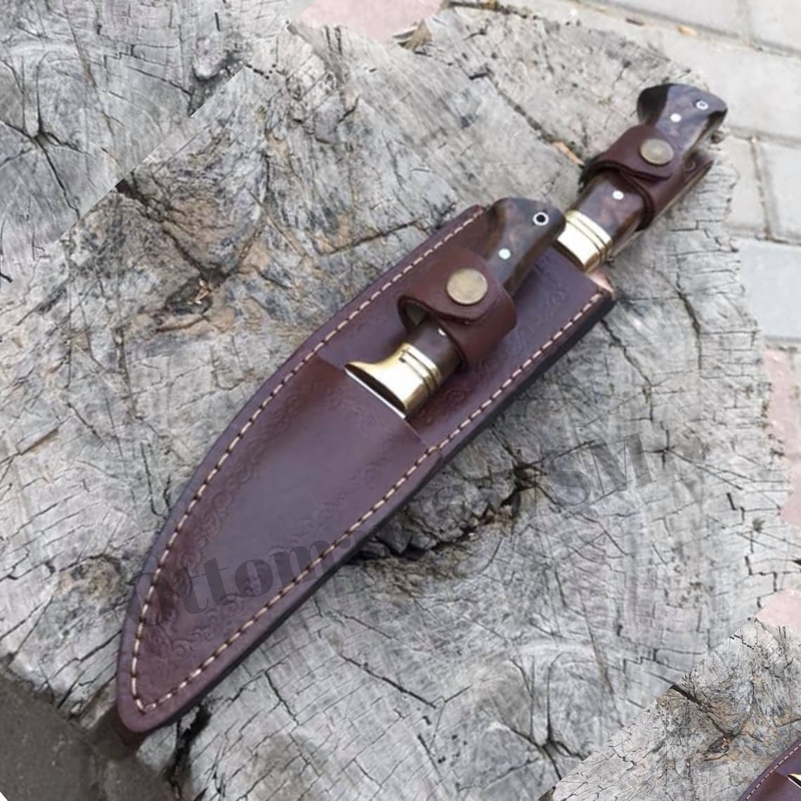 Hunting Knife Set Handcrafted Hunting Knife Double Set Two - Etsy