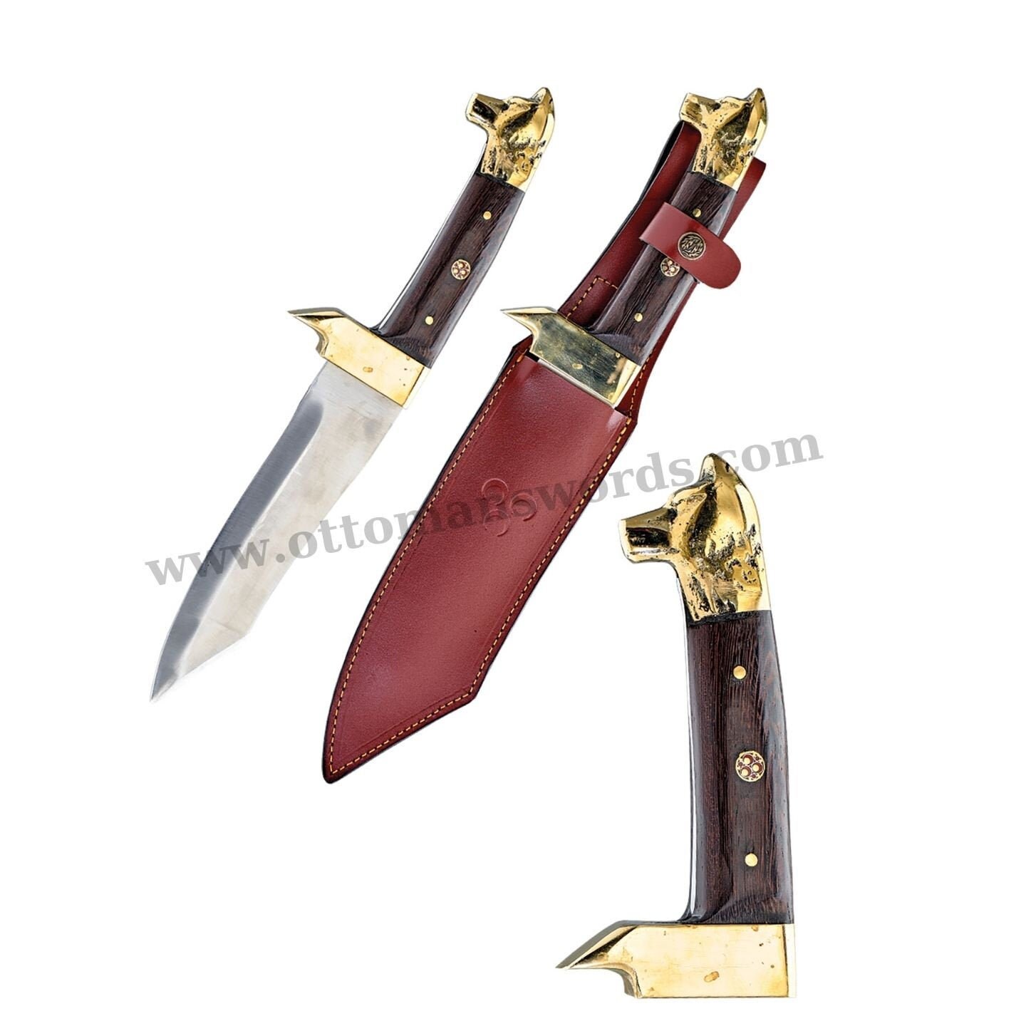 Ertugrul Dagger Personalized Dagger Wolf Head Handle | Etsy