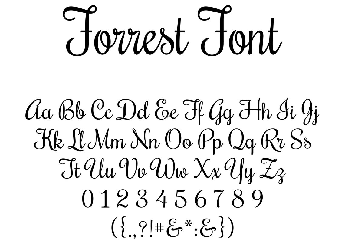Forrest Font, Script Font, Cursive Font, Handwritten Font,calligraphy ...
