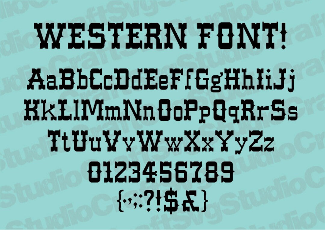 WESTERN FONT SVG, Western Monogram Svg, Western Alphabet Svg, Font Svg ...